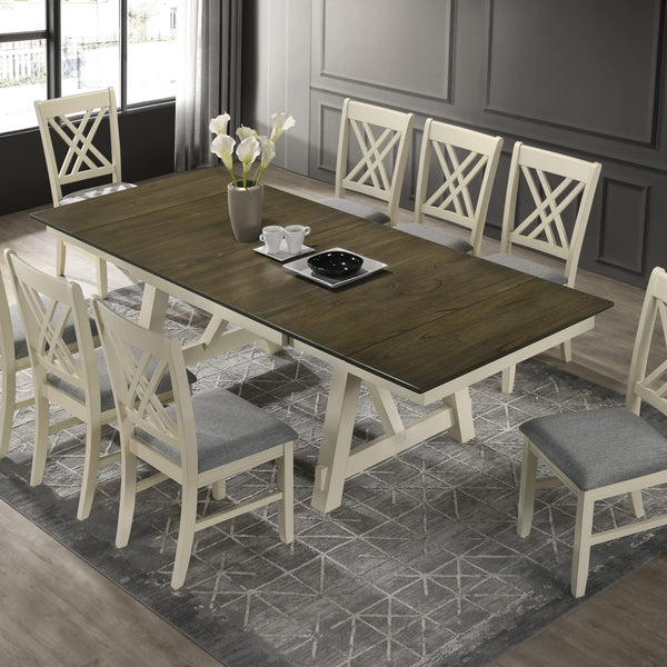 8 Seater Hamilton Wooden Dining Extendable Table 1.96m to 2.40m Set