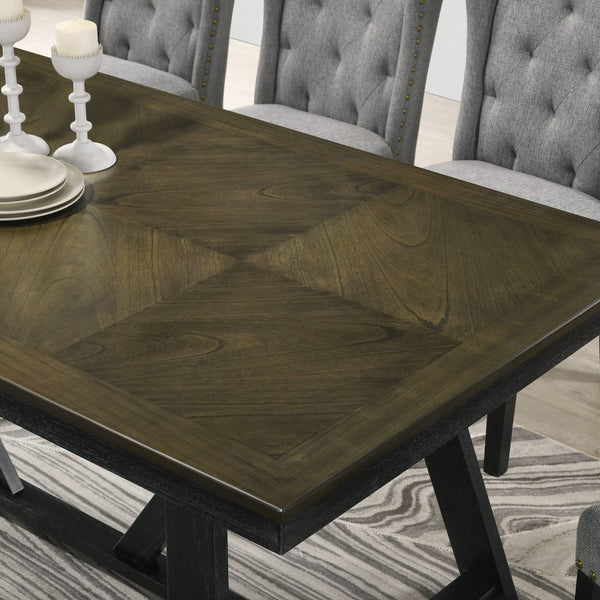 8 Seater Heritage Wooden Rectangle Table 1.96m
